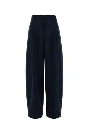 Alexander McQueen Navy Wool Wide-leg Pant - Blue