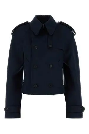 Alexander McQueen Midnight Wool Trench Coat - Blue