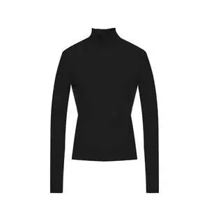 Balenciaga Cashmere Blend Rib Knit Turtleneck