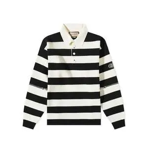 Gucci Gucci Striped Cotton Polo Men White