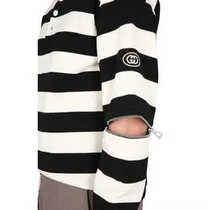 Gucci Striped Cotton Polo - White