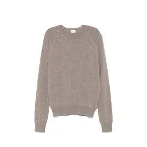 Saint Laurent Cassandre Cashmere Sweater - Brown