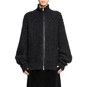 JIL SANDER Mohair Cardigan - Black