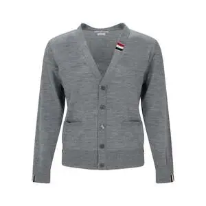 Thom Browne Wool Cardigan - Gray