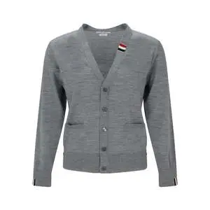 Thom Browne Wool Cardigan - Gray