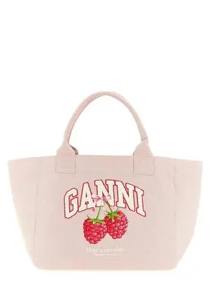 GANNI Medium 'raspberry' Shopping Bag - Pink