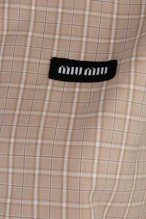 Miu Miu Check Short Sleeve Shirt - Multicolor