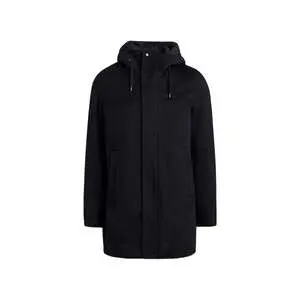 Herno Wool Cashmere Hooded Coat - Black
