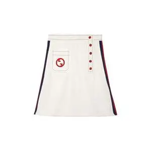 Gucci Interlocking G A-line Skirt - White