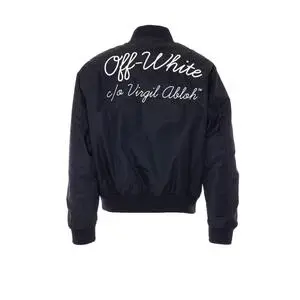 Off-White Script Logo Varsity Bomber
