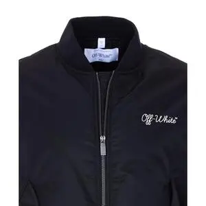 Off-White Script Logo Varsity Bomber