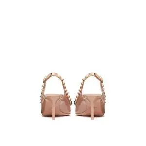 Valentino Garavani Leather Slingback Pumps - Cream