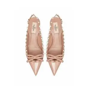 Valentino Garavani Leather Slingback Pumps - Cream
