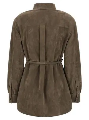 Fendi Suede Shirt - Gray