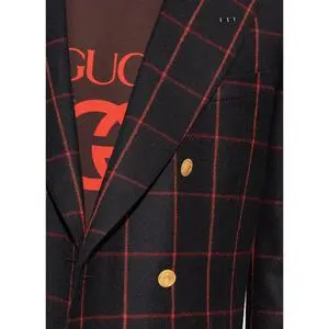 Gucci Wool Checked Blazer
