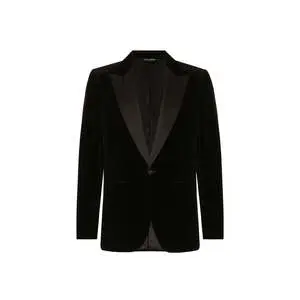 Dolce & Gabbana Tuxedo Velvet Jacket - Black