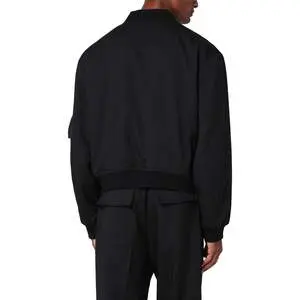 JIL SANDER Leather Detail Bomber Jacket