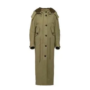Prada Long Parka Coat - Green
