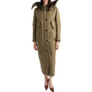 Prada Long Parka Coat - Green