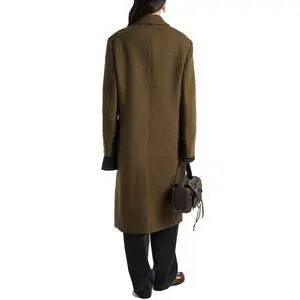 Acne Studios Checked Double-breasted Wool Blend Coat