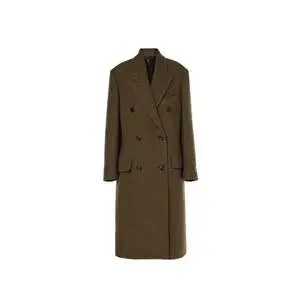 Acne Studios Checked Double-breasted Wool Blend Coat - Brown