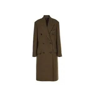 Acne Studios Checked Double-breasted Wool Blend Coat - Brown