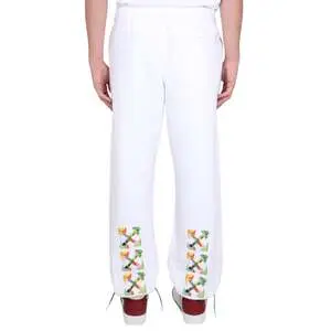 Off-White Cotton Logo Sweatpants - White