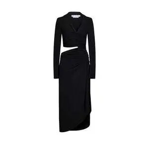 Off-White Cut-out Midi Dress - Black