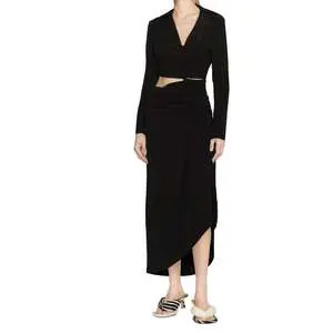 Off-White Cut-out Midi Dress - Black
