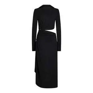 Off-White Cut-out Midi Dress - Black
