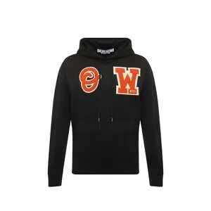Off-White Hooded Logo Sweatshirt - Black