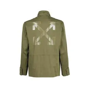 Off-White Arrow Field Cotton Jacket - Green