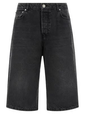 AMI Paris Denim Bermuda Shorts - Black