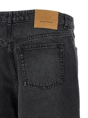 AMI Paris Denim Bermuda Shorts - Black