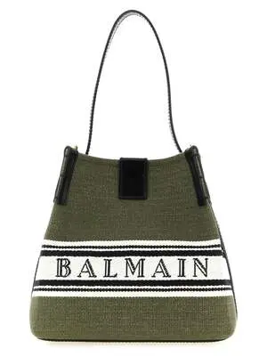 Balmain Release Canvas Bucket Bag - Green