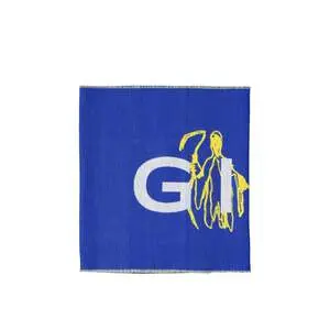 Givenchy Givenchy Logo Wool Scarf Men Men Blue