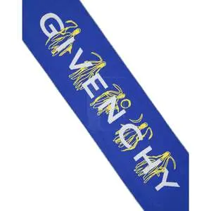 Givenchy Logo Wool Scarf - Blue