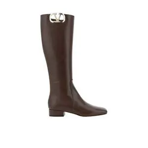 Valentino Garavani Leather Logo Boots