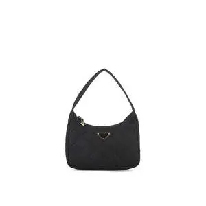 Prada Re-nylon Quilted Shoulder Bag - Black