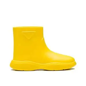 Prada Logo Rubber Boots - Yellow