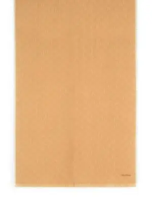 Max Mara Magico' Camel Virgin Wool Scarf - Brown