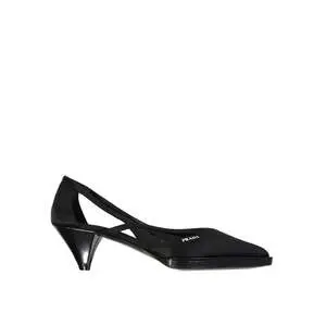 Prada 55mm Cut-out Satin Pumps - Black