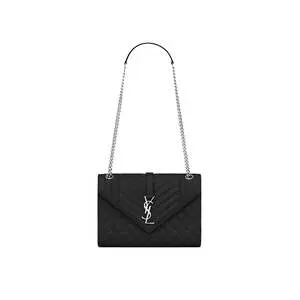 Saint Laurent Envelope Medium Bag - Black
