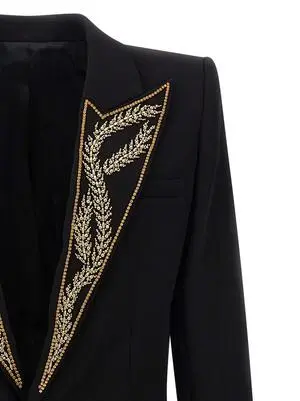 Balmain Leaf Embroidery Blazer