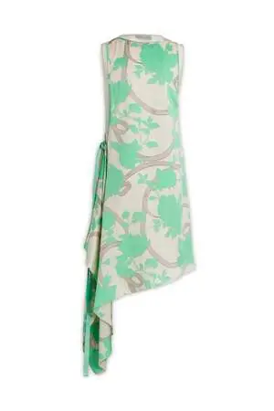 Fendi Printed Asymmetrical Dress - Multicolor