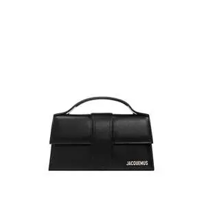 Jacquemus Le Grand Bambino Bag Silver Logo - Black