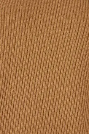 Max Mara Turtleneck Ribbed Knit Dress - Multicolor