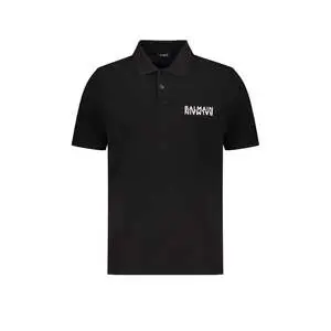 Balmain Cotton Polo Shirt - Black