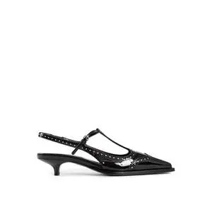 Miu Miu Leather Slingback Pumps - Black