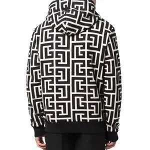 Balmain Monogrammed Hooded Sweatshirt - Cream